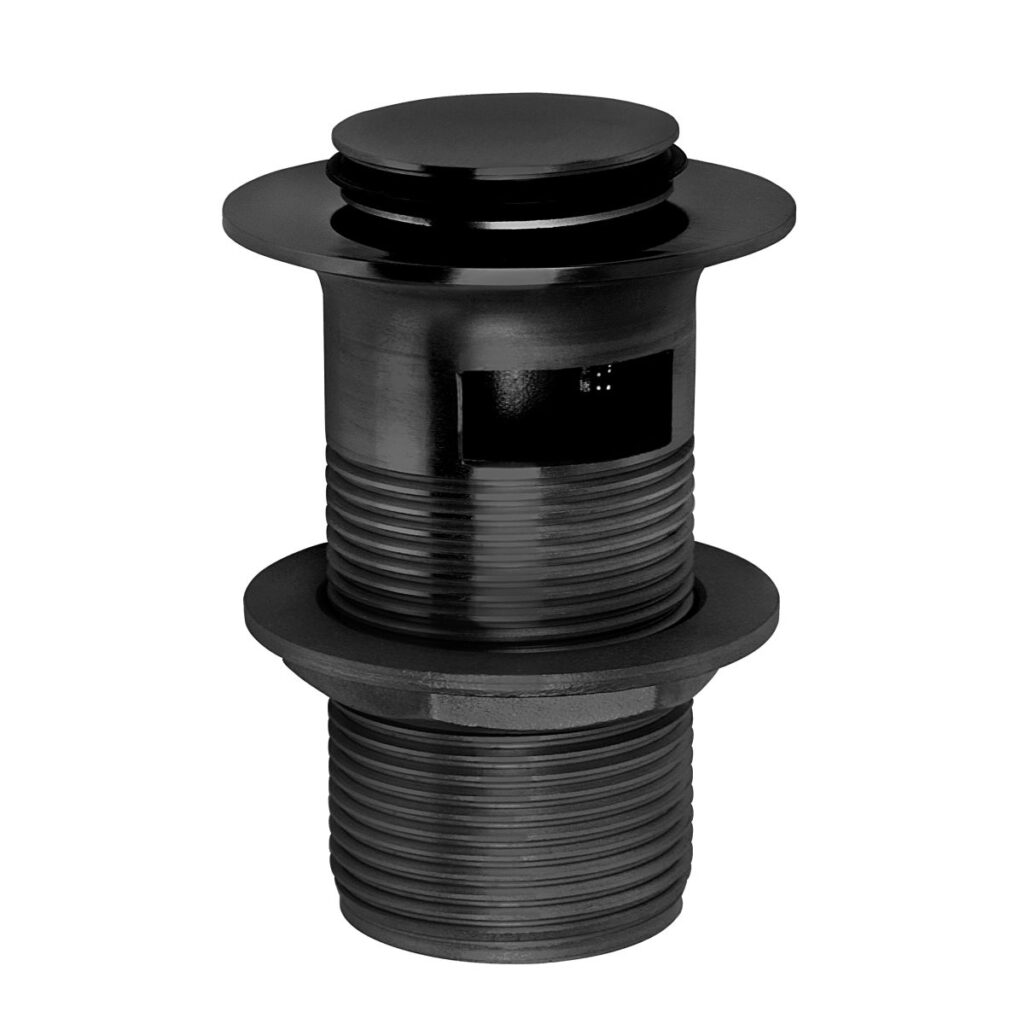 Doorvoer PVD Gun Metal RVS (click systeem) - Van Sanitair