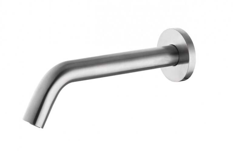 Sensor wandkraan geborsteld RVS - Van Sanitair