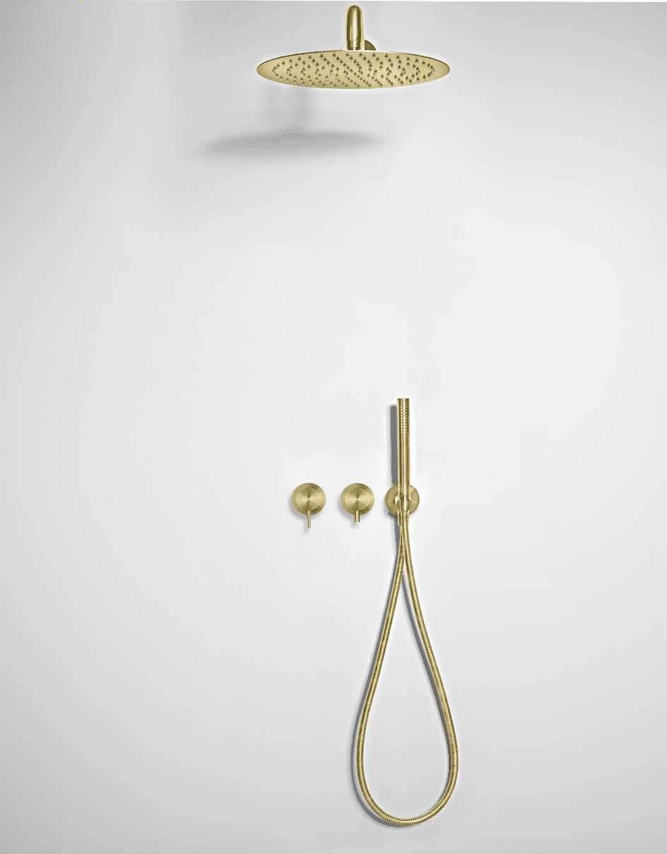 Inbouw Regendouche set PVD Goud RVS - Van Sanitair